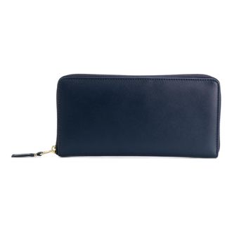 Comme Des Gar&ccedil;ons Marineblaue Leder Line Geldb&ouml;rse - - Accessories - Damen - Blau - ONE SIZE