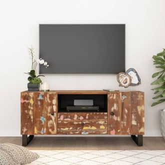 vidaXL TV-Schrank 105x33,5x46 cm Altholz Massiv & Holzwerkstoff vidaXL