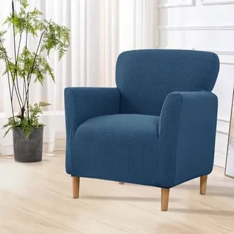 Shanna Housse de fauteuil de banquet extensible : 1 pièce, housse de fauteuil moderne et luxueuse, tricotée, super douce et lavable, adaptée aux enfants, ani