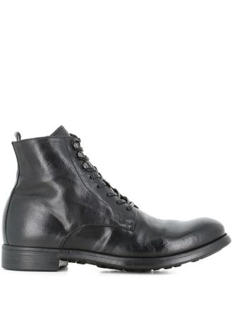 Officine Creative bottines chelsea à lacets - Noir