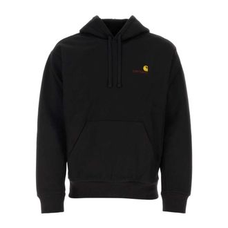 Carhartt Work in Progress Schwarzer Hoodie mit amerikanischem Schriftzug - - Sweatshirts & Hoodies - Herren - Schwarzk - M