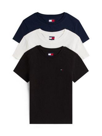 Tommy Jeans Kurzarmshirt TJW 3PACK C-NECK TEE (Packung, 3-tlg., 3er-Pack) Slim, unifarbenes Design