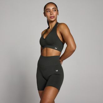 MyProtein MP Damen Tempo Nahtloser Neckholder-BH - Nachtgrau - XXL