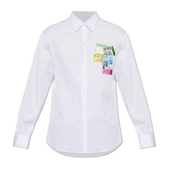 Dsquared2 Hemd mit Patches - - Shirts - Herren - Wei&szlig; - S