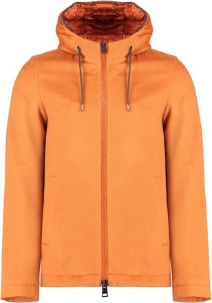 Herno Kaschmirjacke mit verstellbarem Kordelzugsaum - - Jackets - Herren - Orange - XL