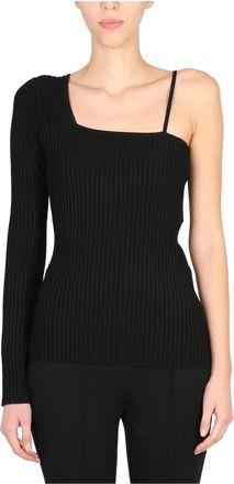 Helmut Lang Femme, Tops, Noir, Taille: 40 FR Cross Strap Top