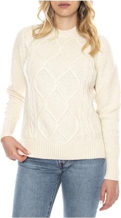 Barbour Femme, Pulls, Beige, Taille: 36 FR Maille ras du cou