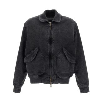 Original Vintage Bomberjacke - - Jackets - Herren - Grau - L