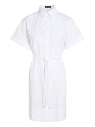 Karl Lagerfeld robe-chemise à broderies - Blanc