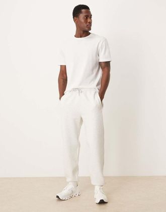 Abercrombie & Fitch YPB - Fleece-Jogginghose in Grau mit gerafftem Saum