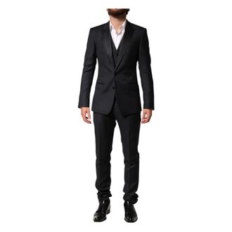 Dolce & Gabbana Single Breasted Anz&uuml;ge - - Suits - Herren - Schwarzk - XS