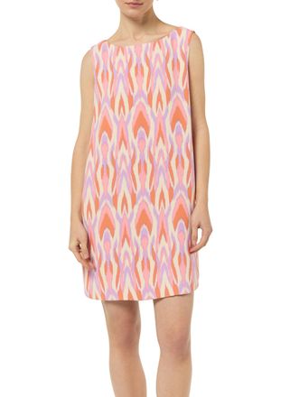 Comma Gemustertes Cr&ecirc;pekleid ohne &Auml;rmel