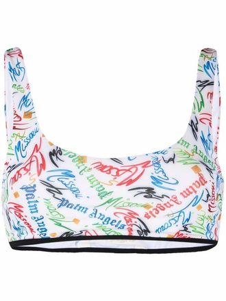 Palm Angels x Missoni Scribble Bikinioberteil - Wei&szlig;