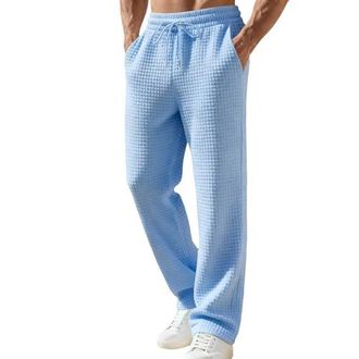 Generic Pantalon d&eacute;t&eacute; l&eacute;ger pour homme - Pantalon de loisirs - Pantalon de plage - Avec &eacute;lastique - Pantalon &agrave; enfiler - Couleur unie - Taille &eacute;lastique - Pan