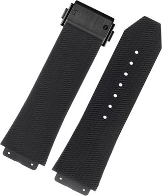 Generic Fluorsilikon-Uhrenarmbänder für Big Silikon 25 * 17 mm 26 19 mm wasserdichtes Herrenuhrenarmband mit Kette und Gummiarmband