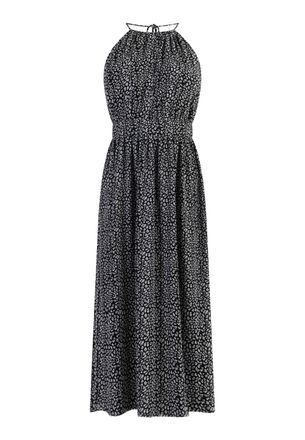 Faina Midikleid aus Chiffon Damen schwarz weiss