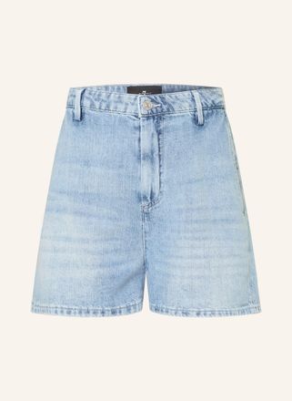 7 For All Mankind Jeansshorts Mit Leinen blau