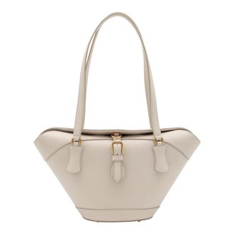 Dolce & Gabbana Hobo Bags - Trapezoidal Handbag With Gold-Tone Buckle - Gr. unisize - in Beige - f&uuml;r Damen