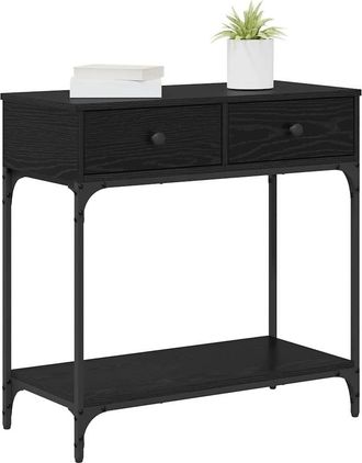 Generic Wohnzimmertisch Tisch mit verstellbaren Beinen, Konsolentisch, Beistelltisch mit viel Stauraum, Ablagetisch, Flurtisch, Holzwerkstoff(Braune Eiche 100