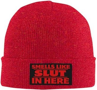 Generic Beanie pour Homme Ça Sent La Pute Ici (Drôle) Anti-Transpiration Bonnets en Tricot Classique Knit Beanie pour Ski Femme Sports