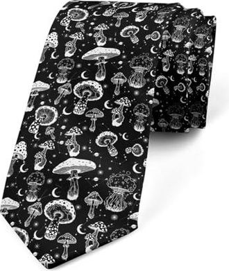 Generic Cravates Homme Champignon Blanc &Eacute;troit Men Tie Formelle Cravate Pour Travail L&Eacute;cole F&ecirc;te