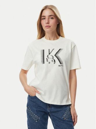 Karl Lagerfeld T-Shirt B4W17003 Creme Regular Fit