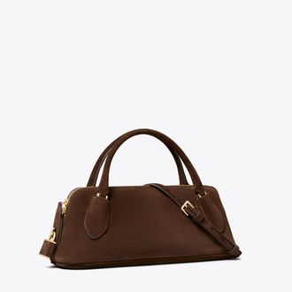 Tory Burch Lock Henkeltasche aus Wildleder