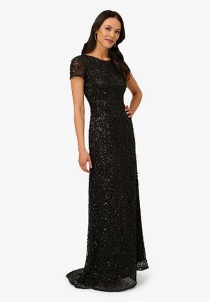 Adrianna Papell Abendkleid Scoop Back Long Dress Glamour&ouml;s, schimmernd, stilvoll