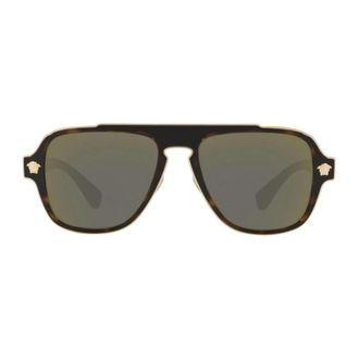 Versace Medusa Charm Sonnenbrille - - Accessories - Herren - Beige - 56 MM