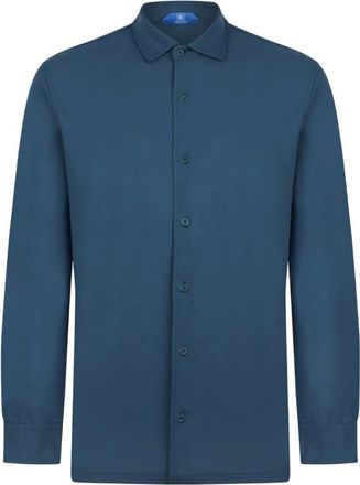 Kired Kired, Homme, Chemises, Bleu, Taille: 3XL Blue Jersey Shirt