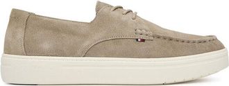 Tommy Hilfiger Halbschuhe Casual Suede Stitch Toe Hybrid FM0FM05707 Beige