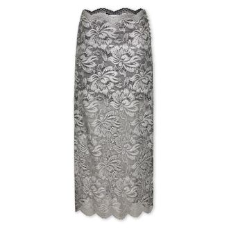 Paco Rabanne Silberner Spitzen-Midi-Rock mit Folienbeschichtung - - Skirts - Damen - Grau - M