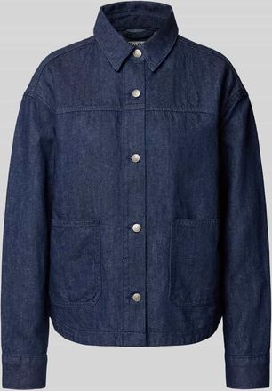 Marc O'Polo Regular Fit Jeansjacke aus Baumwolle-Leinen-Mix