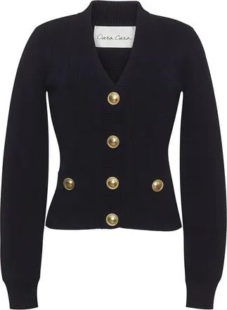 Cara Cara cardigan Lavira &agrave; design c&ocirc;tel&eacute; - Noir
