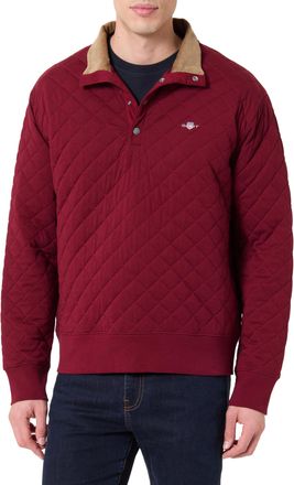 GANT Herren Quilted Sweat Cord Collar Sweatshirt, PLUMPED RED, XL