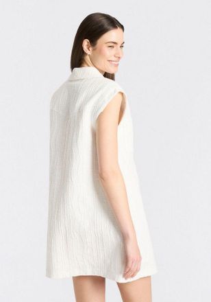 HUGO BOSS Minikleid Daratela Premium Damenmode mit Umlegekragen, &auml;rmellos