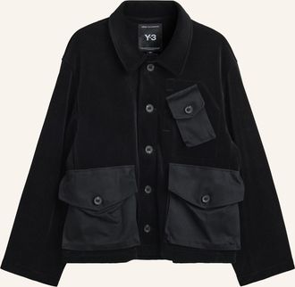 Yohji Yamamoto Y-3 Utility-Blouson, Samtcord schwarz