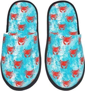 Generic Un Crabe Nage Dans LOc&eacute;an Homme Femme Slippers Chaud Chaussures De Maison L&eacute;g&egrave;res Chaussons Pour Automne Int&eacute;rieur Hiver M