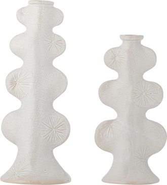 Bloomingville Bougeoirs Cason en gr&egrave;s - Set de 2 Bloomingville