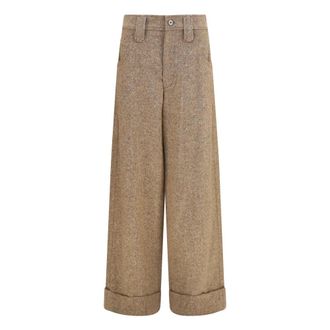 Brunello Cucinelli Weite Hosen - - Trousers - Damen - Braun - XL