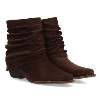 Shoes & Blues Bottines pour femme avec talon, &eacute;l&eacute;gantes et confortables, avec fermeture &eacute;clair et bout rond, pour toutes les occasions, caf&eacute;, 40 EU