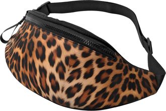Generic Mode Bauchtasche Leopardenmuster H&uuml;fttasche Bauchtasche Lauftasche F&uuml;r Fitness Wandern Spazieren 14X35Cm