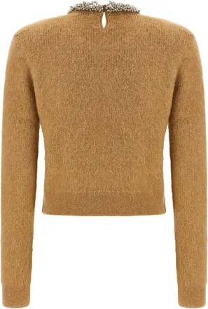 Self Portrait Womens Brown Polyester Cardigan Clothing