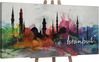 Yohji Yamamoto Art Abstrakt Design Acryl Gem&auml;lde auf Leinwand Istanbul handgemalt Wandbilder Wohnzimmer modern Wohndekor Bilder B&uuml;ro farbenfrohe echte Kunst 140x70 c