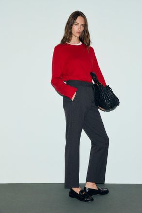 Gerard Darel Pantalon droit dos &eacute;lastiqu&eacute; et lien - MYRA - anthracite