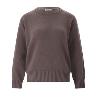 Herno Rundhals-Strickware - - Knitwear - Damen - Braun - L