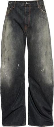 Acne Studios Homme, Jeans, Noir, Taille: W30 L32 Jeans &agrave; jambes drap&eacute;es