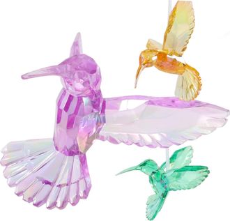 Exceart 3st Kristall-Vogel-anhänger Lampenprismenteile Party-deckendekoration Kristall-sonnenfänger Hängend Girlandenanhänger Mit Fliegenden Vögeln Hochzeitsd