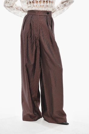 Dries Van Noten Hose mit weitem Bein PAMPLONA gestreift Dries Van Noten