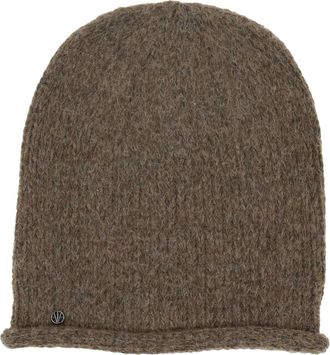 Loevenich Gestrickte Beanie | Hochgerollter Rand | OneSize Damen Winterm&uuml;tze | Warme, bequeme Strickm&uuml;tze Khaki